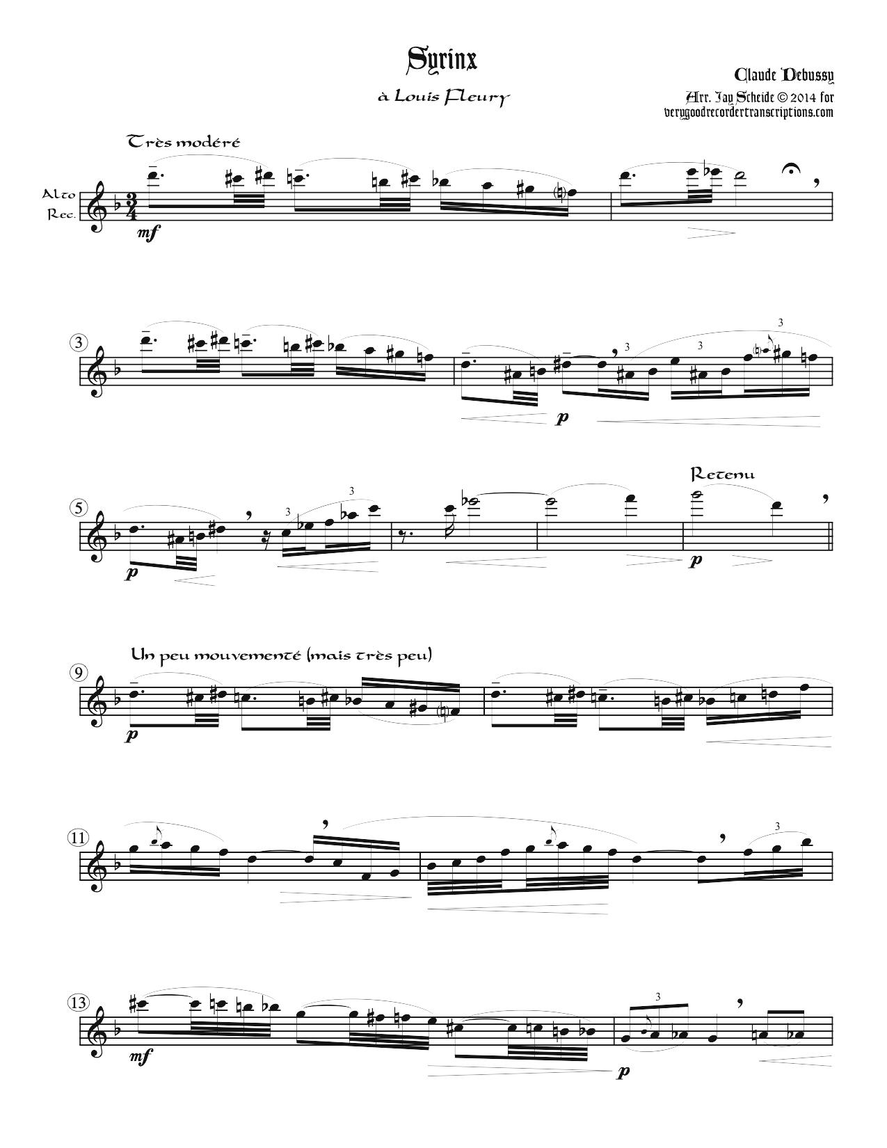 Syrinx, in two different versions | VGRT